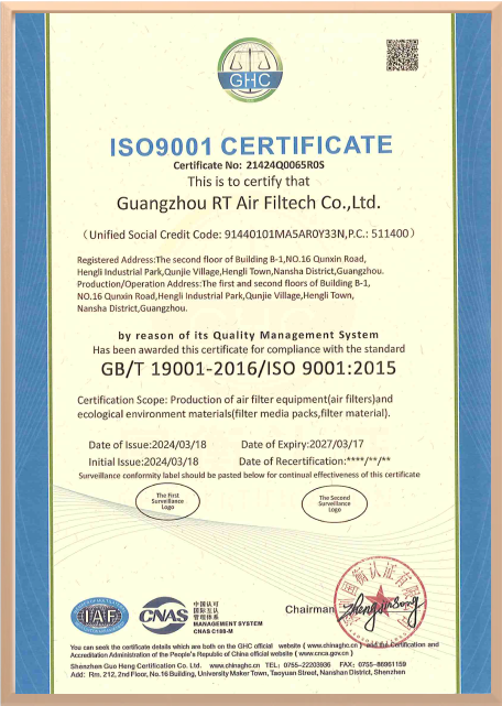 HVAC & Industrial Air Filters Manufacturer | RT Filters